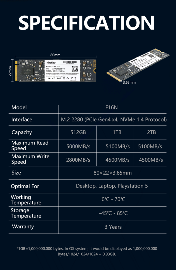 KingFast F16N NVME - Kingfast SSD